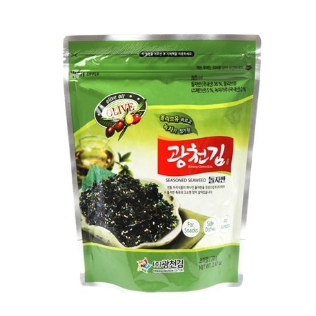 GWANGCHEONKIM JABAN KIM-Seasoning seaweed with olive oil 70g
