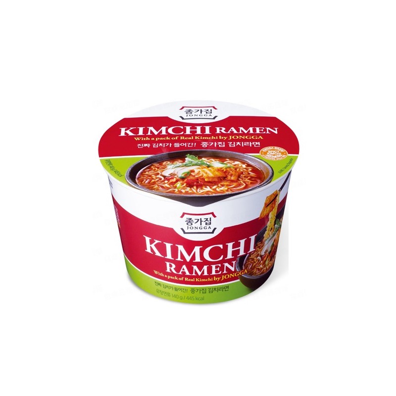 JONGGA KIMCHI RAMEN CUP (real kimchi pack 40g) 140g-Instantní Nudlová ...